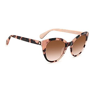 Kate Spade New York Women's Amberlee/S Cat Eye Sunglasses, Pink Havana/Brown Pink Gradient, 55mm, 20mm