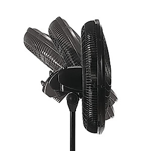 Lasko Oscillating Pedestal Fan, Adjustable Height, 3 Speeds, for Bedroom, Living Room, Home Office and College Dorm Room, 18", Black, 1827
