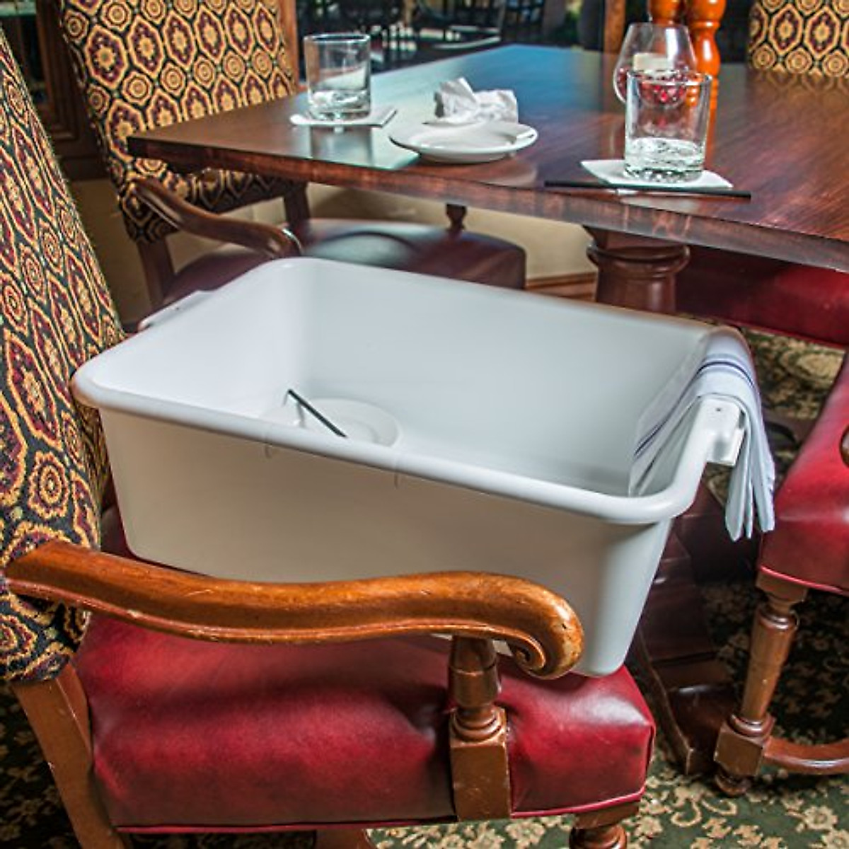 Carlisle FoodService Products N4401102 Comfort Curve™ Ergonomic Wash Basin Tote Box, 7" Deep, White