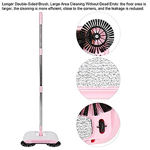 Leftwei Carpet Sweeper, Household Hand Push Sweeper Mini Hand Push Sweeper Mop Carpet Broom Dustpan for Homes Dormitories Apartments Hotels Office Buildings (Pink), LEFTWEI1PYFAZE0GG-12