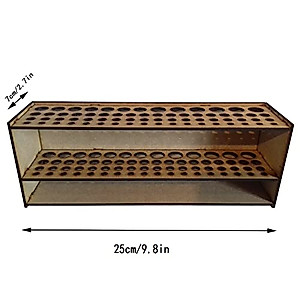 Wooden Paint Brush Holder - Paintbrush Holder Stand, Paint Brushes Wall Mount or Freestanding, Hold Up to 67 Paint Brushes (A)