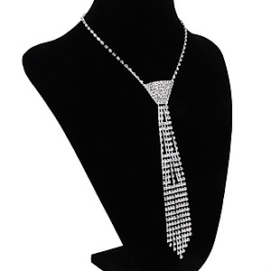 Generic Crystal Tassels Rhinestone Necklace Wedding Bridal Jewelry Prom