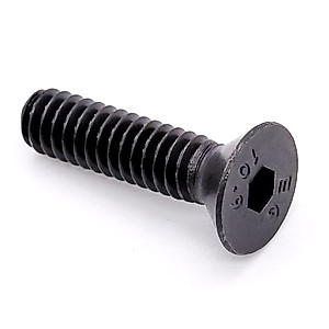 25pcs 1/4-20 x 1 Flat Head Screws, Black Oxide Finish, 10.9 Alloy Steel, Full Thread Socket Cap Bolts Screws for Automotive, Metalworking and Structural Assembly