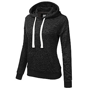 DOUBLJU Basic Lightweight Pullover Sweater Top Essential Comfy Casual Hoodie Sweatshirt for Womens Clothes with Plus Size