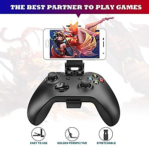 XBERSTAR Smart Phones Mount Bracket Hand Grip Stand Collapsible Foldable Clip Holder for Xbox ONE S Slim Ones Gamepad Controller