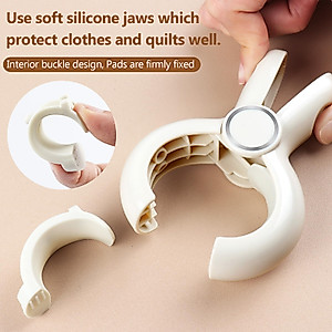 Beach Towel Clips for Beach Chairs, Towel Holder for Beach Chair Pool Chair on Cruise, Jumbo Size Heavy Duty Clothes Pins, Beach Chair Clips to Keep Your Towel from Blowing Away, White, 4 Pcs