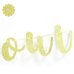 She Said Oui Banner, She Said Yes Banner, Paris Themed Bridal Shower Decor, French Bridal Shower Wedding Party Decorations Gold Glitter