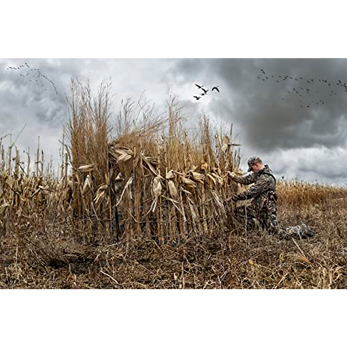 Avian-X G-Blind 4-Person Hunting Blind | Unique G-Shaped Frame Waterfowl Blind in Mossy Oak Shadow Grass Habitats Camo