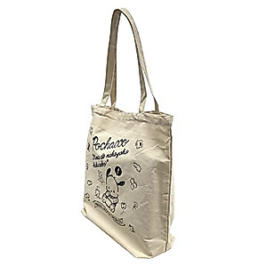 Friend EITAI Sanrio Pochacco Cute Tote Bag, Shopping Bag, Kitchen Reusable Grocery Bag, 15 in(H) x 11.8 in(L) x 5.5 in(W)