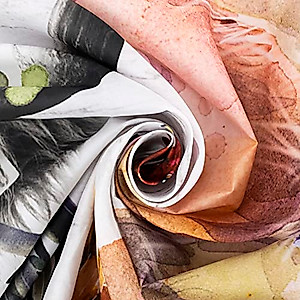 ECOTOB Farmhouse Highland Cow Shower Curtain Set Cute Farm Cow Chicken and Pig with Flowers on Grey Fence Bath Mat and Shower Curtain Funny Farm Animal Bathroom Decor Accessories, 72x72 Inches