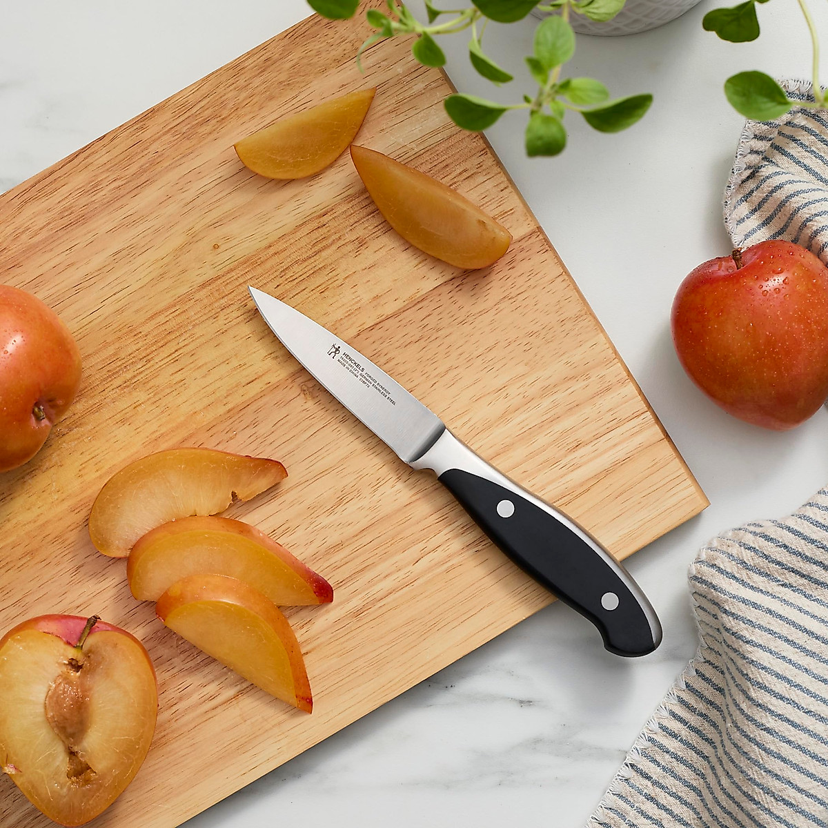 HENCKELS Forged Synergy Paring Knife, 3-inch, Black/Stainless Steel