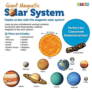 Learning Resources Giant Magnetic Solar System, Whiteboard Display, 13 Piece Set