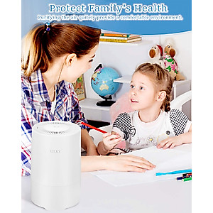 Air Purifier for Bedroom,Small Air Cleaner for Desktop,Compact Design,White,900S