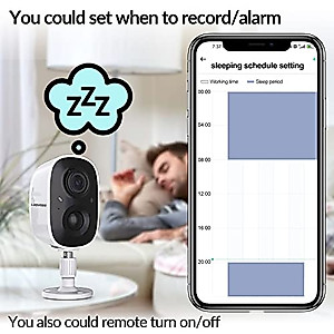 Luovisee Wireless Home Security Camera Outdoor WiFi with Light Night Vision Rechargeable Battery AI Motion Detection, Surveillance Wireless Camera Outdoor,1080p