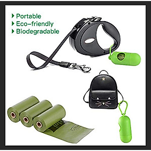 Dog Poop Bag Biodegradable Scented: Leak Proof Dog Waste Bags With 1 Dispenser, Eco-Friendly Poop Bags 26 Rolls Refills -390 Counts