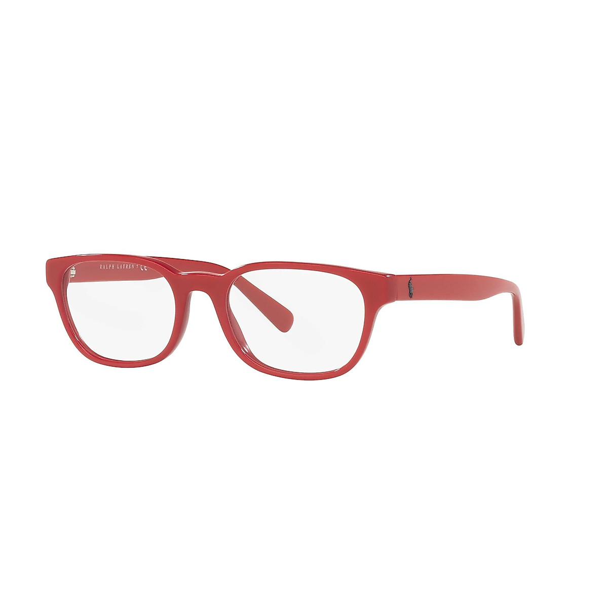 Polo Ralph Lauren Men's PH2244 Round Prescription Eyewear Frames, Shiny Red/Demo Lens, 54 mm
