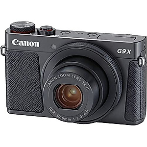 Canon PowerShot G9 X Mark II Digital Camera (Black) (1717C001), 64GB Memory Card, Card Reader, Soft Bag, Flex Tripod, Hand Strap, Memory Wallet, Cleaning Kit (International Model) (Renewed)