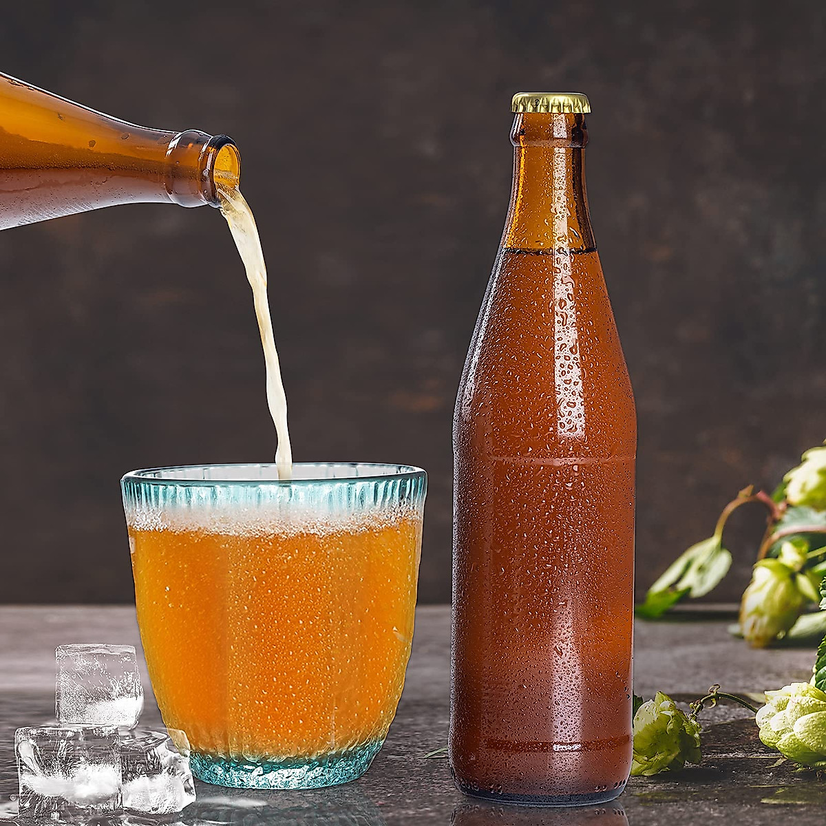 Amzcku Drinking Glasses Set of 8 | 4 Highball (12 oz.) And 4 Rocks Glass(10 oz.) | Glassware Kitchen family Lensed for Water, Beer，Wine，Milk，Juice and Cocktails.