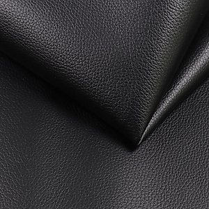 Artificial Leather Fabric Marine Vinyl Material Synthetic Fabrics Soft and Wear-Resisting Hypoallergenic for DIY Upholstery Easy to Clean (1Yard, Black)