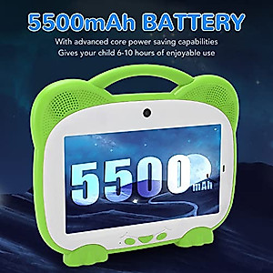 Cosiki Kids Touch Tablet, HD 1080P 5500mAh 7 Inch Support WiFi 4GB and 32GB Children Tablet for Android 10.0 for Girls (Green)