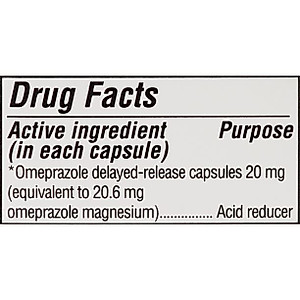 Equate - Omeprazole Magnesium 20.6 mg, Acid Reducer, Delayed Release, 42 Capsules by Equate