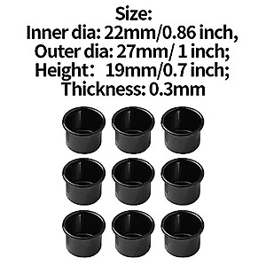 Alvivi 20/25Pcs Candle Holders Mini Tealights Aluminum Candle Stick Tealight Holders Candle Inserts for Stick Candles Christmas Home Decoration Black A One Size