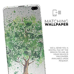 DesignSkinz Splattered Watercolor Tree of Life Protective Vinyl Decal Wrap Skin Cover Compatible with The Samsung Galaxy S20 (Screen Trim & Back Glass Skin)