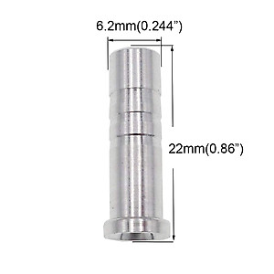 JJZS 12pack Archery Arrow Aluminum Inserts for 0.244’’ Carbon Arrow Shaft, Practice Field Points Inserts Adapter 6.2mm Fit Compound Bow Recurve Bow Target Shooting