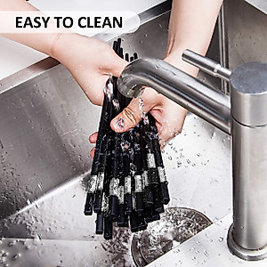 Lourmet 10 Pair Fiberglass Chopsticks – 9.5 Inches Long Reusable Chopsticks Dishwasher Safe for Asian Food, Light Weight Japanese Chopsticks Strong Grip Sturdy Material – Black Silver Chopsticks Set