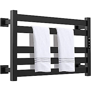 Colliford Towel Warmer, Towel Heater Rack for Bathroom, Electric Towel Dryer Wall-Mounted Plug-in Bath Heater, 201 Stainless Steel Hot Towel Rack with Timer and Smart Temperature Control (5-Bar)