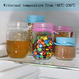 Small Silicone Stretch Lids 5 Pack of 2.5 inch Reusable Stretch Cover, Silicone Stretch and Seal Lids Fit for 2.6 to 3.4 inch Can Cup Regular and Wide Mouth Mason Jar