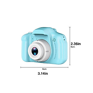 eDealz Full 1080P Kids Selfie HD Compact Digital Photo and Video Rechargeable Camera with 32GB TF Card & 2" LCD Screen and Micro USB Charging Drop Proof Blue (Blue Kit)