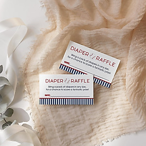 Baseball Diaper Raffle Tickets, Boys Baby Shower Games for Prizes, Baby Shower Diaper Raffle Invitation Insert Cards, 25 Pack