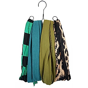 Non-Slip Cascading Hanger - Curly Hanger for Tank Tops, Sports Bra, Yoga Tops, Lingerie, Swimsuits by Boottique (Black- Set of 5)