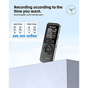 ZOOAOXO 64GB Digital Voice Recorder, Bluetooth Voice Recorder, Dual Microphone, 3072 kbps HD, A-B Repeat, Recording Monitoring, Noise Reduction, Voice Activated Recording