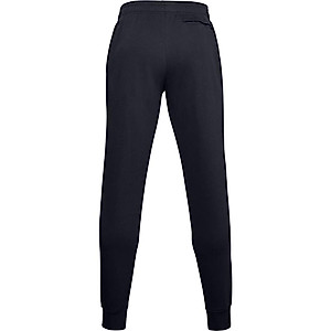 Under Armour mens Rival Fleece Joggers , Black (001)/Onyx White , Large