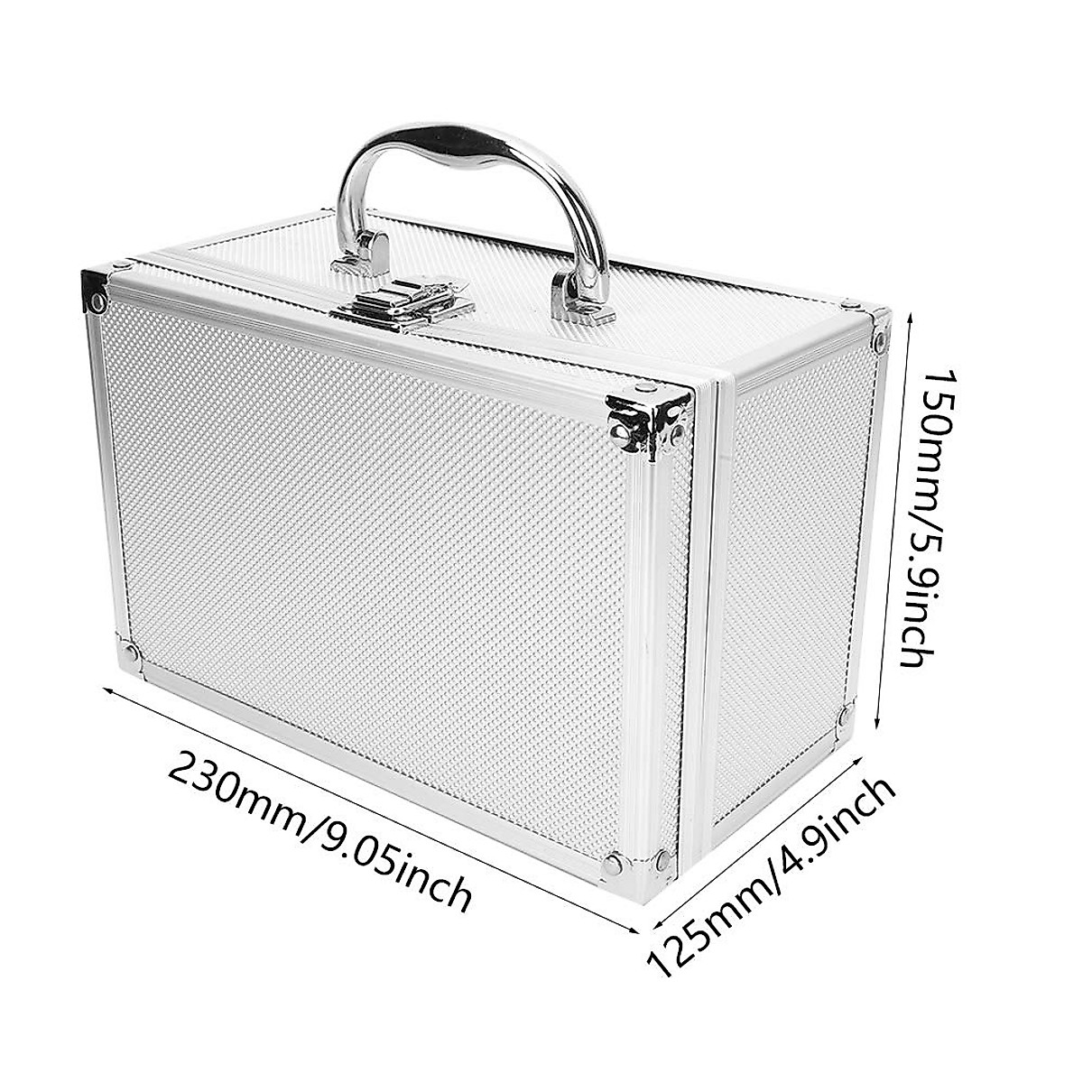 Deosdum Aluminum Tool Box, Portable Display Case Tool Case Aluminum Hard Case Equipment Tool Box Instrumentation Box 230x150x125mm