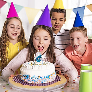 Hongplus Bluey White Frozen Birthday Candles, Sparkler Number 4th Birthday Candle for Party Supplies, Snow Winter Frozen Birthday Party Decorations, Number 4 Cake Toppers Decorations