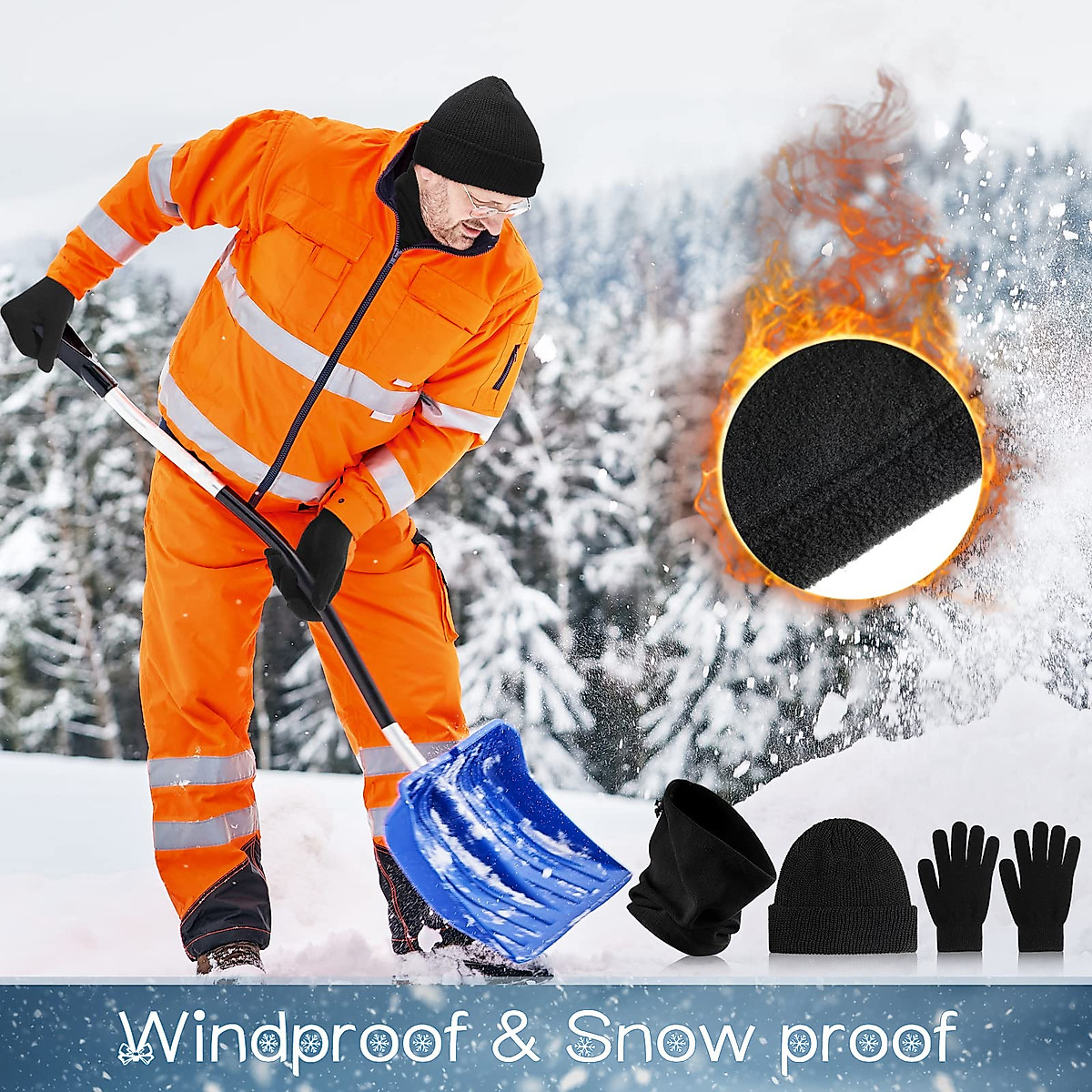 Foaincore 108 Pcs Winter Beanie Hat Gloves Neck Warmer Set Unisex Warm Hat Donation Charity Care Bundle for Homeless