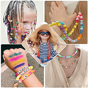 DULEFUN 1000pcs Glow in The Dark Pony Beads Mix 9 Colors Glow Pony Beads Luminous Beads Bulk Acrylic Hair Beads Plastic Pony Beads for Hair Braiding Bracelets Necklaces Making