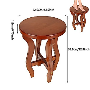 ACXFOND Step Stool Bamboo Wooden Step Stool for Adults and Kids Stepping Stool Supports 300 lbs Kitchen Bathroom Bedroom Bamboo Wooden Foot Stool