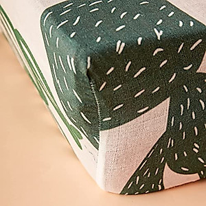 Chippi & Co Cute Arizona Cactus Fitted Bamboo Cotton Crib Sheet for Baby Standard Size Mattress, boy and Girl Unisex Nursery Bedding 52x28x9''