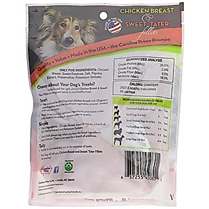 Carolina Prime Pet Chicken Breast & Sweet Tater Fillets (1lb.) - Naturally Nutricious Dog Treats