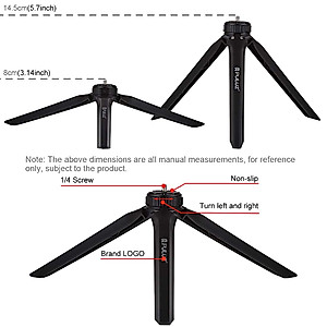 PULUZ Phone Tripod Holder with Phone Clamp 1/4 inch Screw Hole Compatible with iPhone Samsung Sony Xiaomi GoPro Action Camera Tripod Holder Mount