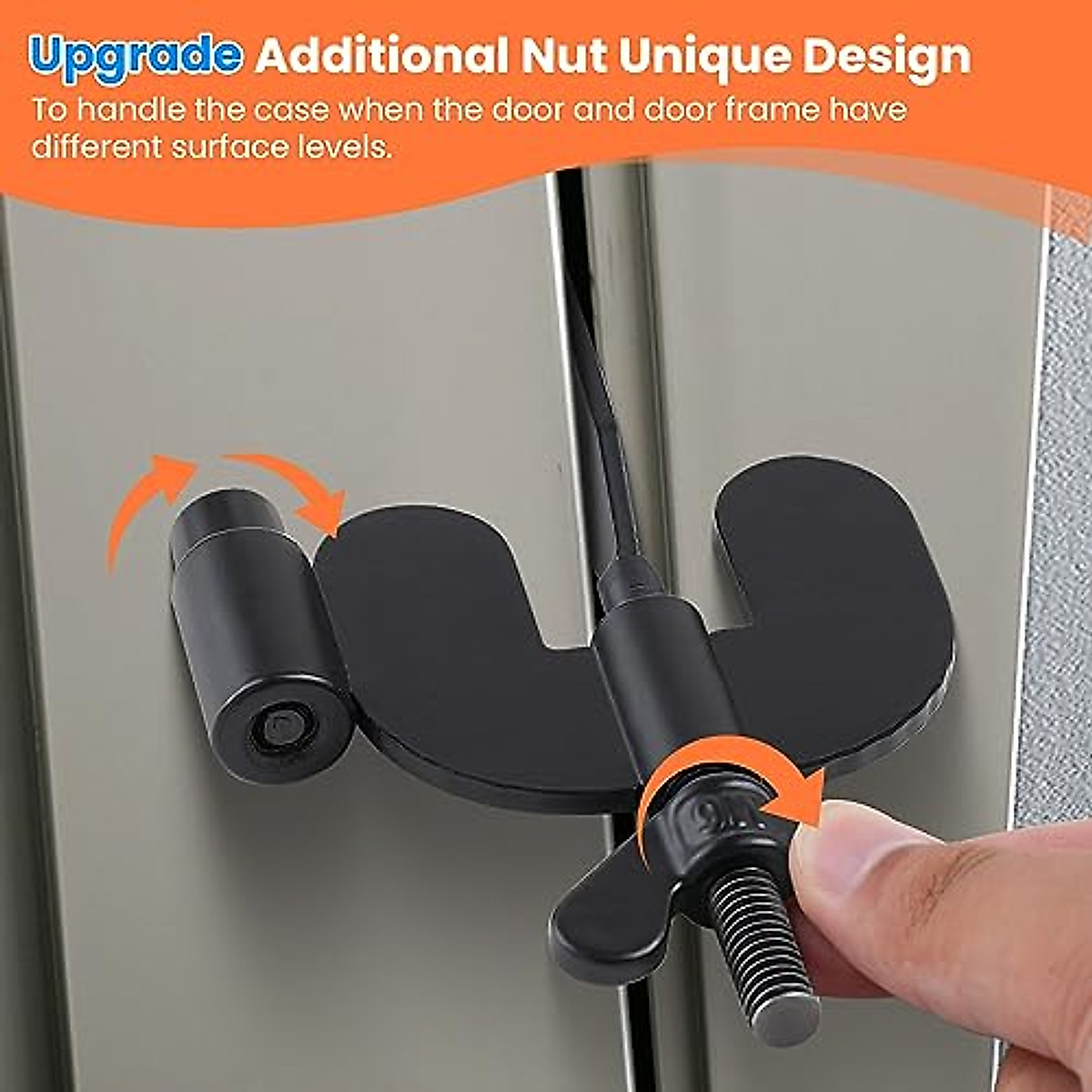 Portable Door Lock Home Security Hotel Door Locks for Travelers Door Safety Locks from Inside Bedroom Apartment Security Travel Gifts Essentials Black