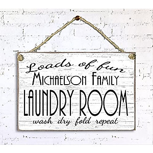 Personalized Laundry Sign Laundry Room Decoration Customized Wash Dry Fold Rinse Repeat