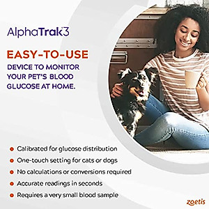 AlphaTrak 3, 8 Piece Pet Blood Glucose Monitoring Kit For Diabetic Cats And Dogs, All-In-One Solution for In-Clinic Or At Home, With Digital Results