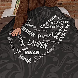 Personalized Grandchildren Names Fleece Blanket: Christmas Blanket, Grandma Gifts, Gifts for Grandma, Grandma Birthday Gifts, Birthday Gifts for Grandma, Christmas Throw Blanket (5060-fleece)…