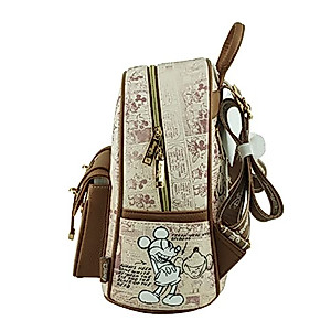 Wondapop Disney Mickey Mouse 11" Vegan Leather Fashion Mini Backpack