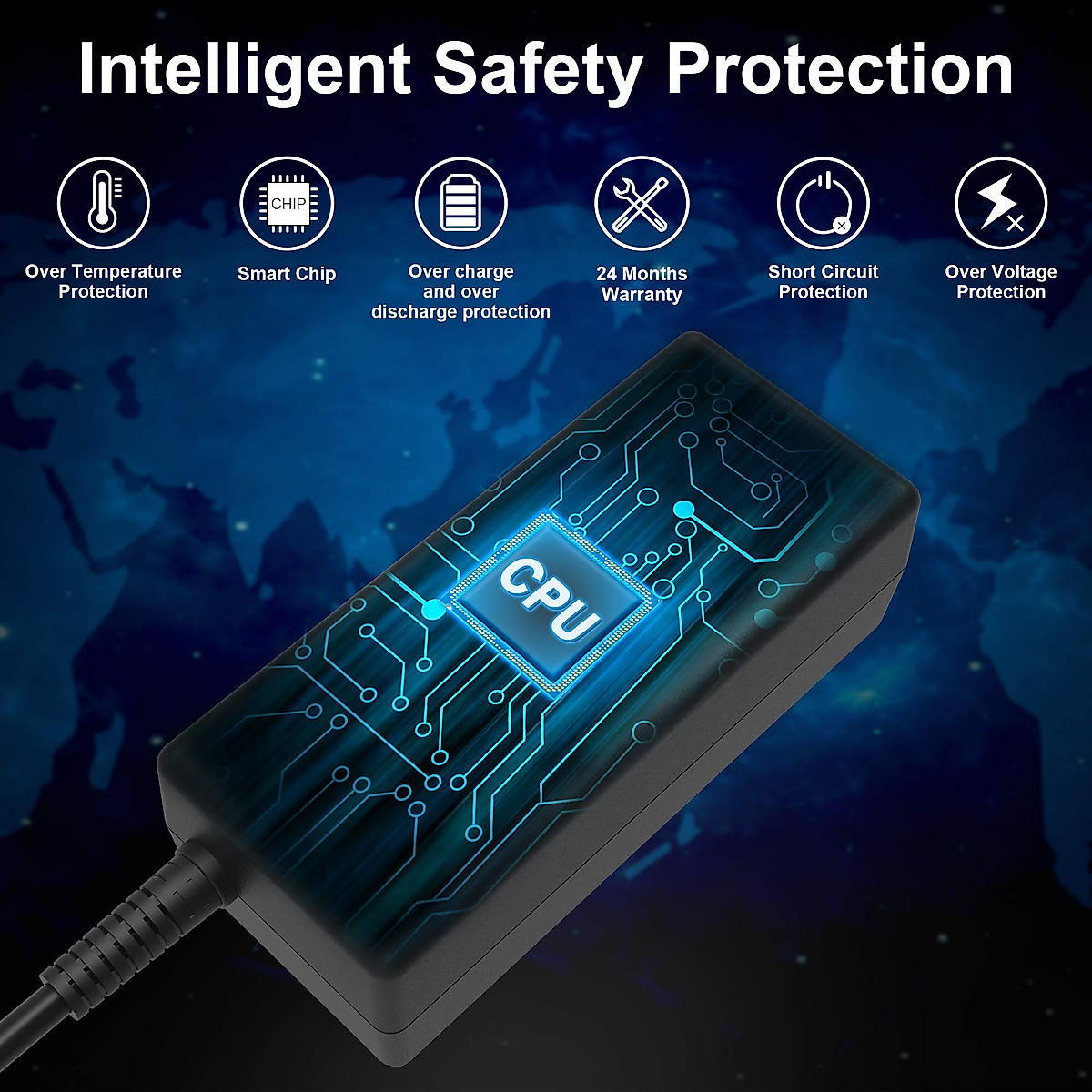 65W 19.5V 3.33A Adapter Laptop Charger for HP Pavilion X360 M3-U003DX M3-U001DX,Envy X360 M6-W103DX,709985-004 PPP009A PPP009C PPP009D PPP012L-E PPP009L-E PPP012D-S 709985-002 709985-003 PA-1650-32HE